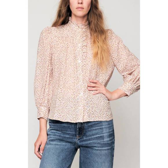 SECULAR | Tops | New Secular Rene Shirt In Confetti Print Pink | Poshmark